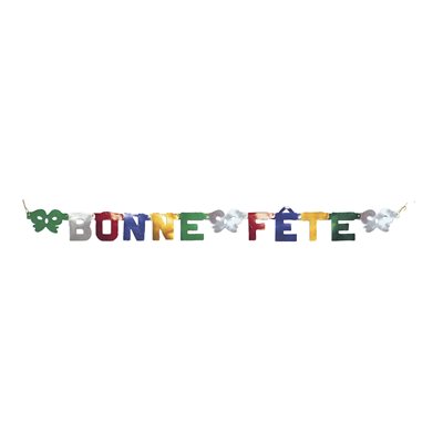 Bonne fête jointed letter banner 4.1ft