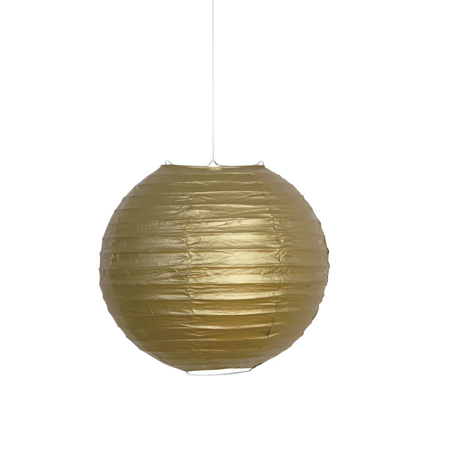 Gold paper lantern 10in