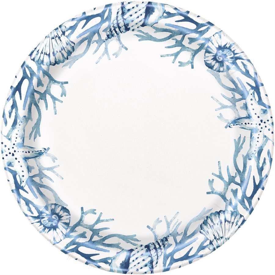 Blue reef plates 9in 8pcs