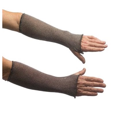 Fake chainmail fingerless gloves 12in